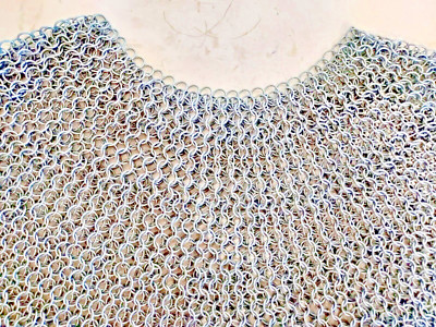 Medieval Habergeon Chainmail Knights Crusader Armor Shoulder Collar ...