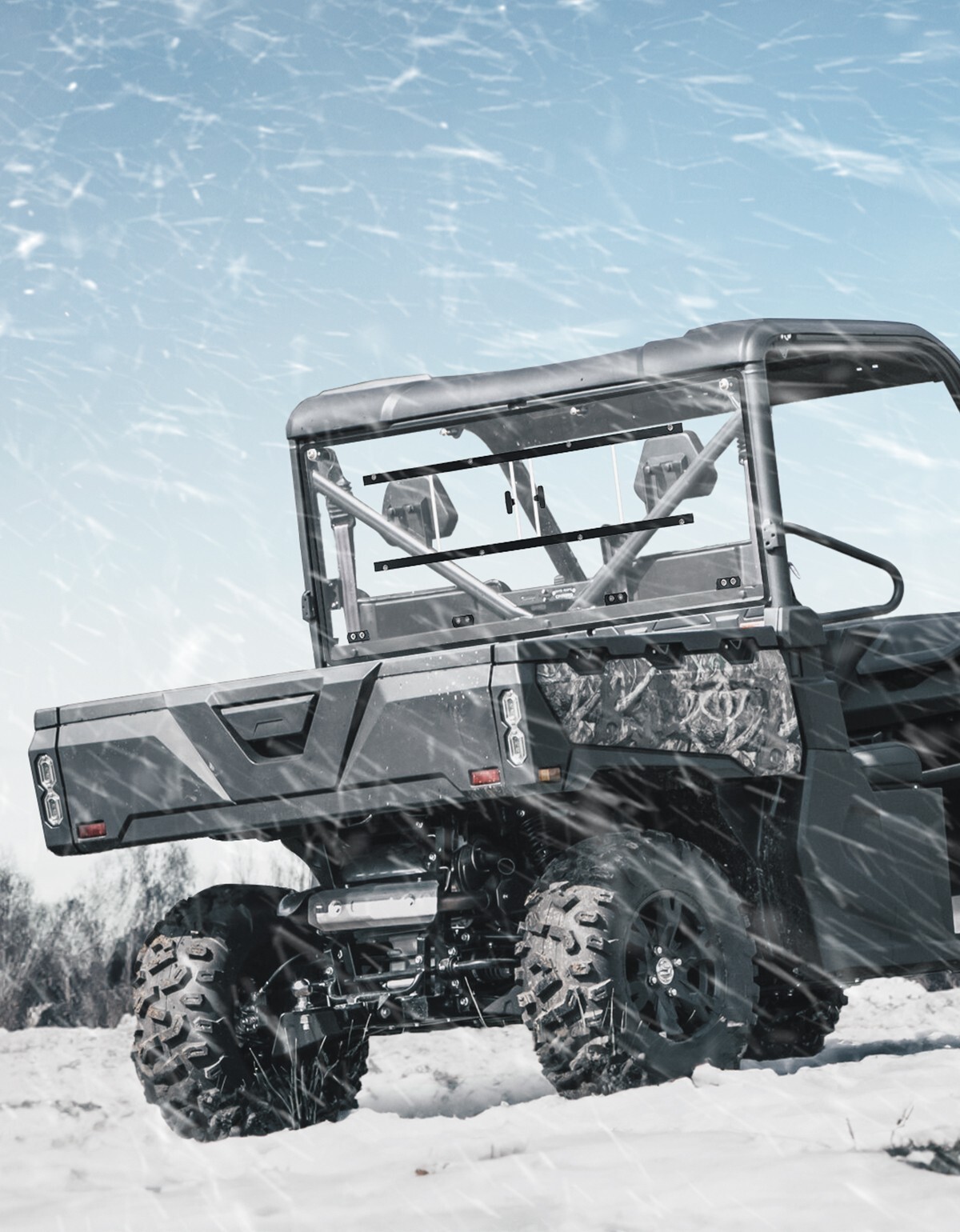 2-IN-1 Vented Rear Window Windshield Panel for CFMOTO UFORCE 1000/XL ...