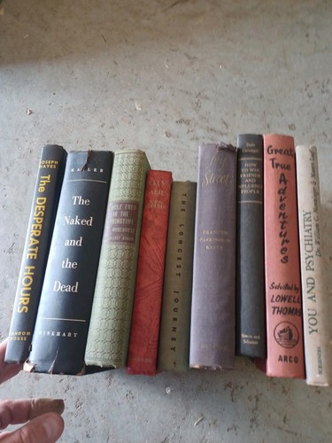 Lot of 9 Vintage Old Rare Antique Hardcover Books - Mixed Color ...