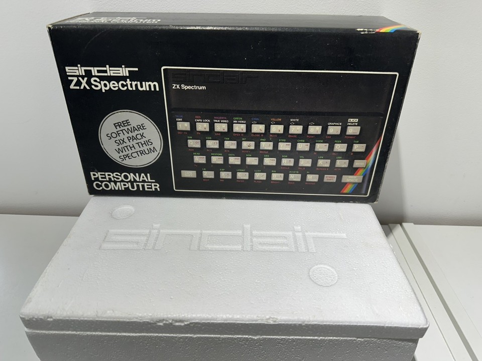 Vintage 1980 Sinclair ZX Spectrum 48k Original Box Transformer, Leads ...