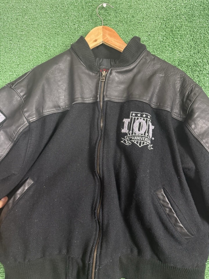 Vintage IOU Jacket Mens Medium Legendary Limited Edition Varsity Bomber ...