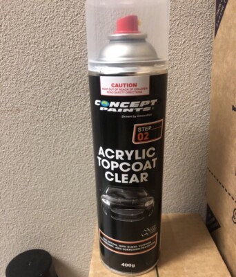 Concept Paints Acrylic Top Coat Clear Aerosol, Automotive Paint 400g ...