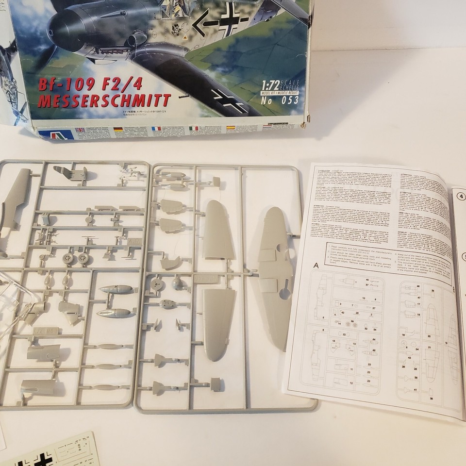 Vintage Italeri SpA BF-109 F2/4 Messerschmitt 1:72 #053 Model Airplane ...