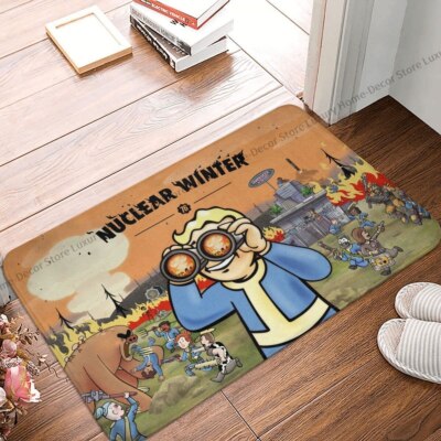 Fallout Game Bath Carpet Winter Flannel Mat Welcome Doormat Home Decor ...