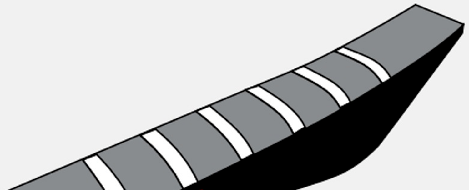 STARK FUTURE VARG 2023 2024 BLACK GRAY WHITE RIBBED GRIPPER SEAT COVER ...