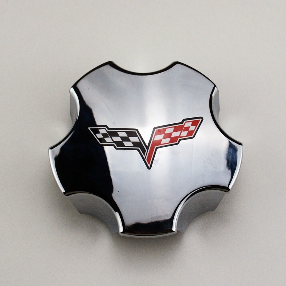 1Pc Fits 2006-2008 C6 Corvette Cross Flag Logo Wheel RIM Center Caps ...
