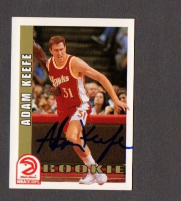 Adam Keefe 1992-93 NBA Hoops Rookie authentic autographed card Hawks | eBay