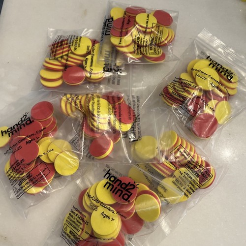 Foam Math Counters Two Color Red Yellow 175 Counting Classroom Teaching ...