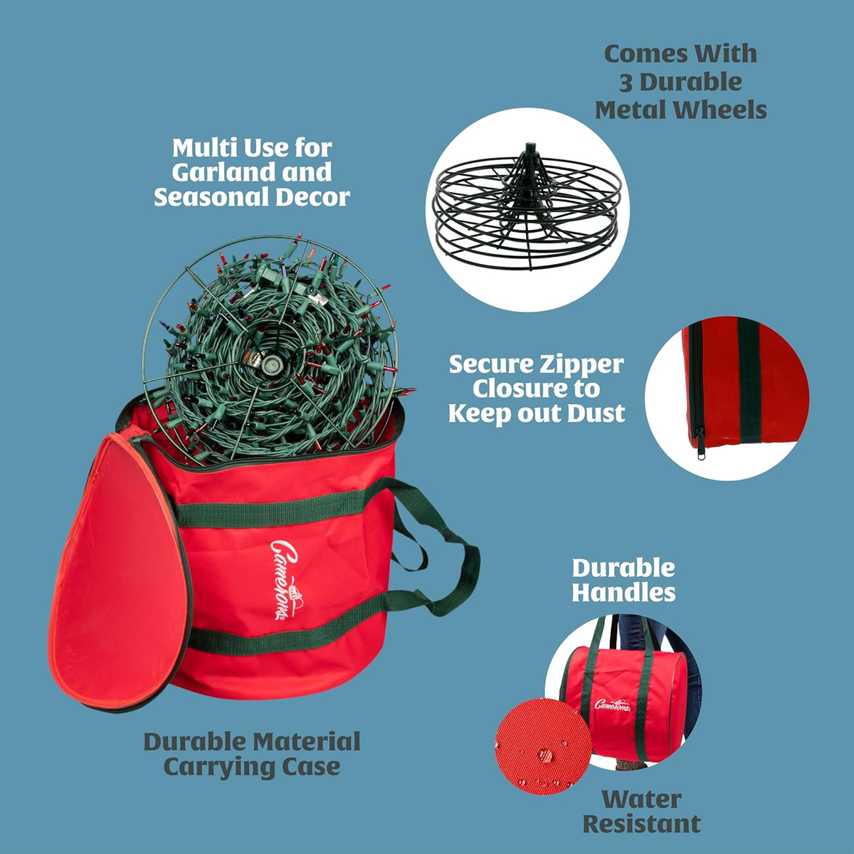 Outdoor Christmas Light Storage 4-Pack Christmas Light Storage Reels ...