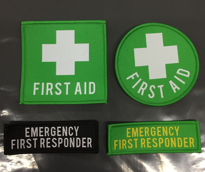 FIRST AID / FIRST RESPONDER WOVEN PATCHES / VARIATIONS / UNIFORM BADGES ...