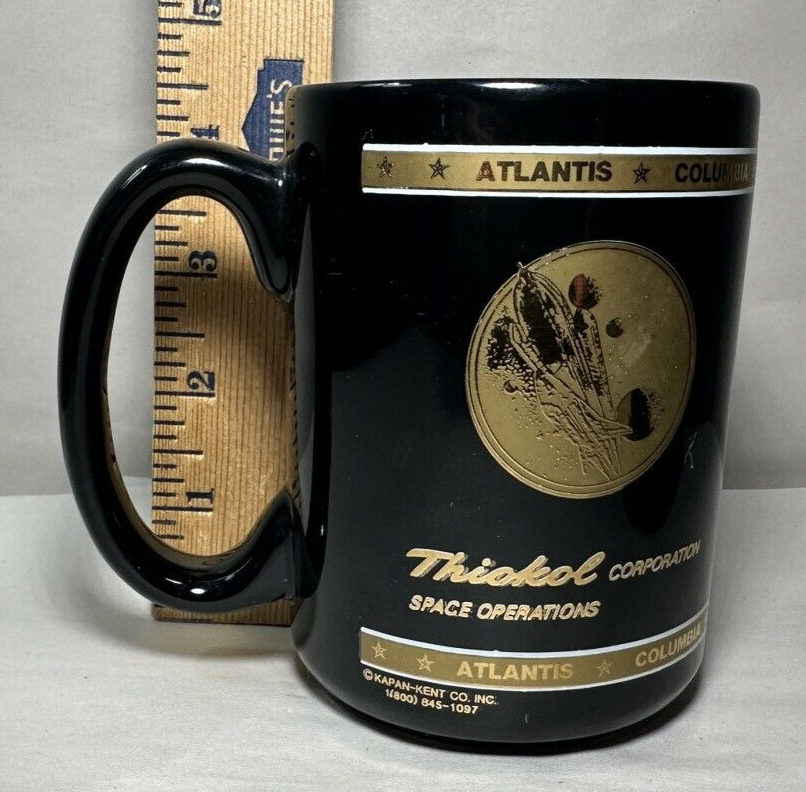 Thiokol Corp. Space Operations Space Shuttle Mug - 22K Gold Silkscreen ...