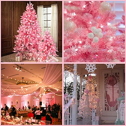 Pink Led Christmas Lights With Pink Wire Pack Of 2 Sets 33 Ft 100 Count ...