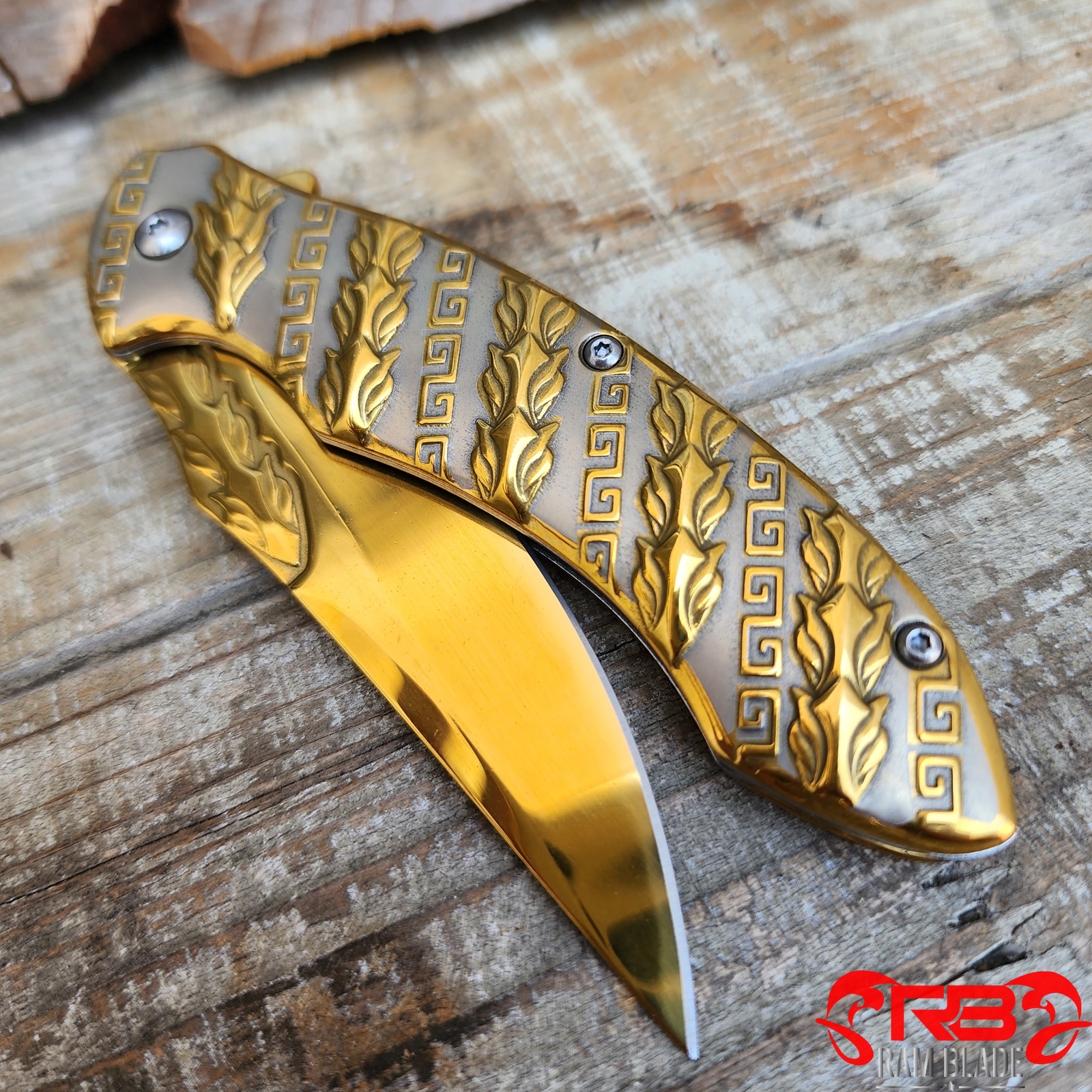 8" GOLD DRAGON SPRING OPEN ASSISTED TACTICAL FOLDING POCKET KNIFE EDC ...