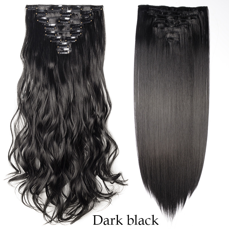 ON CLEARANCE Clip in 100% Real Natural as Human Hair Extensions 8 Pcs ...