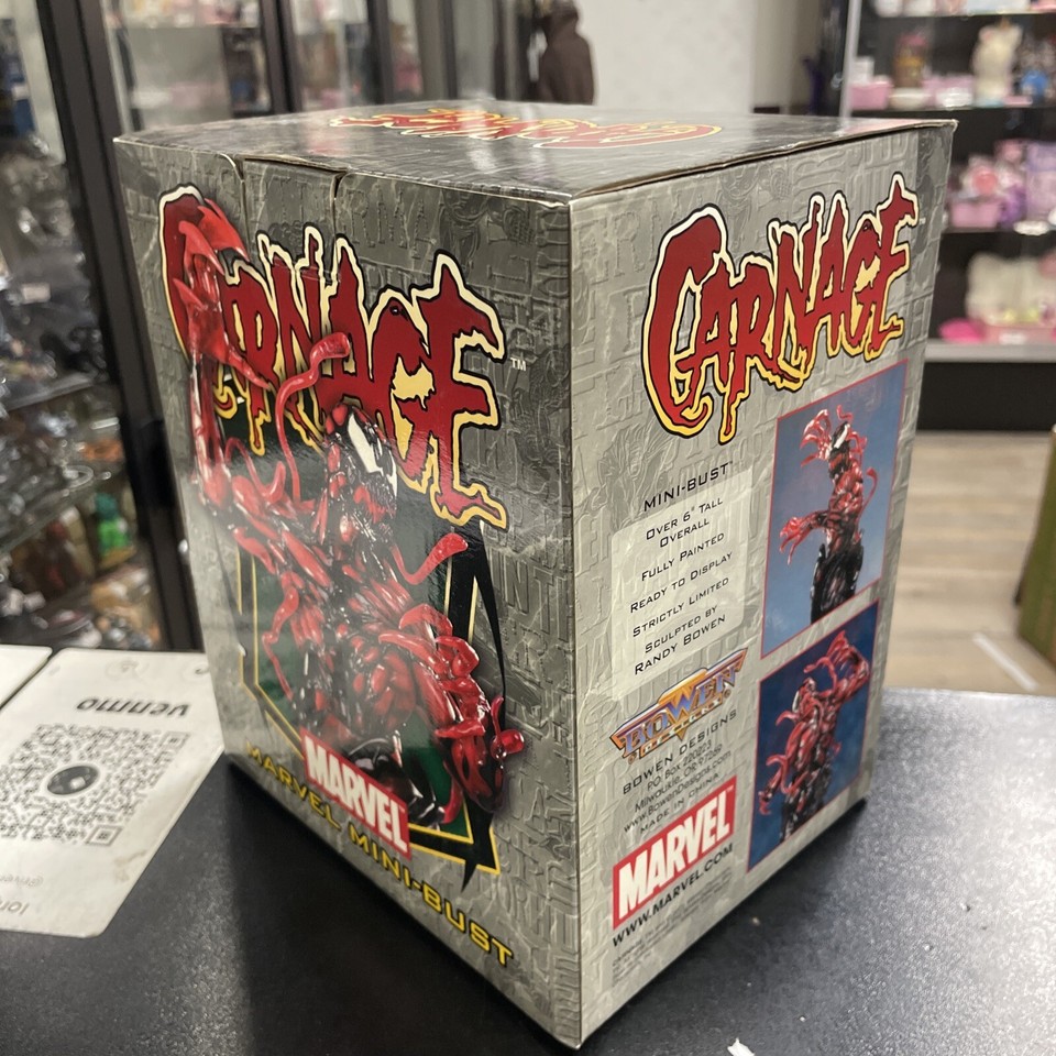 Bowen Designs Carnage Marvel Mini-Bust 6" Numbered 0445/3000 L@@K! | eBay