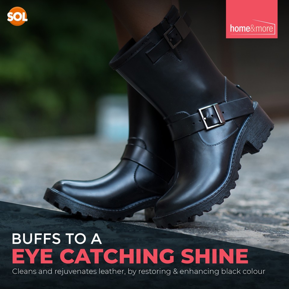 3pk Wax Shoe Polish Black x 50ml Traditional Leather Boot Shine Cleaner ...