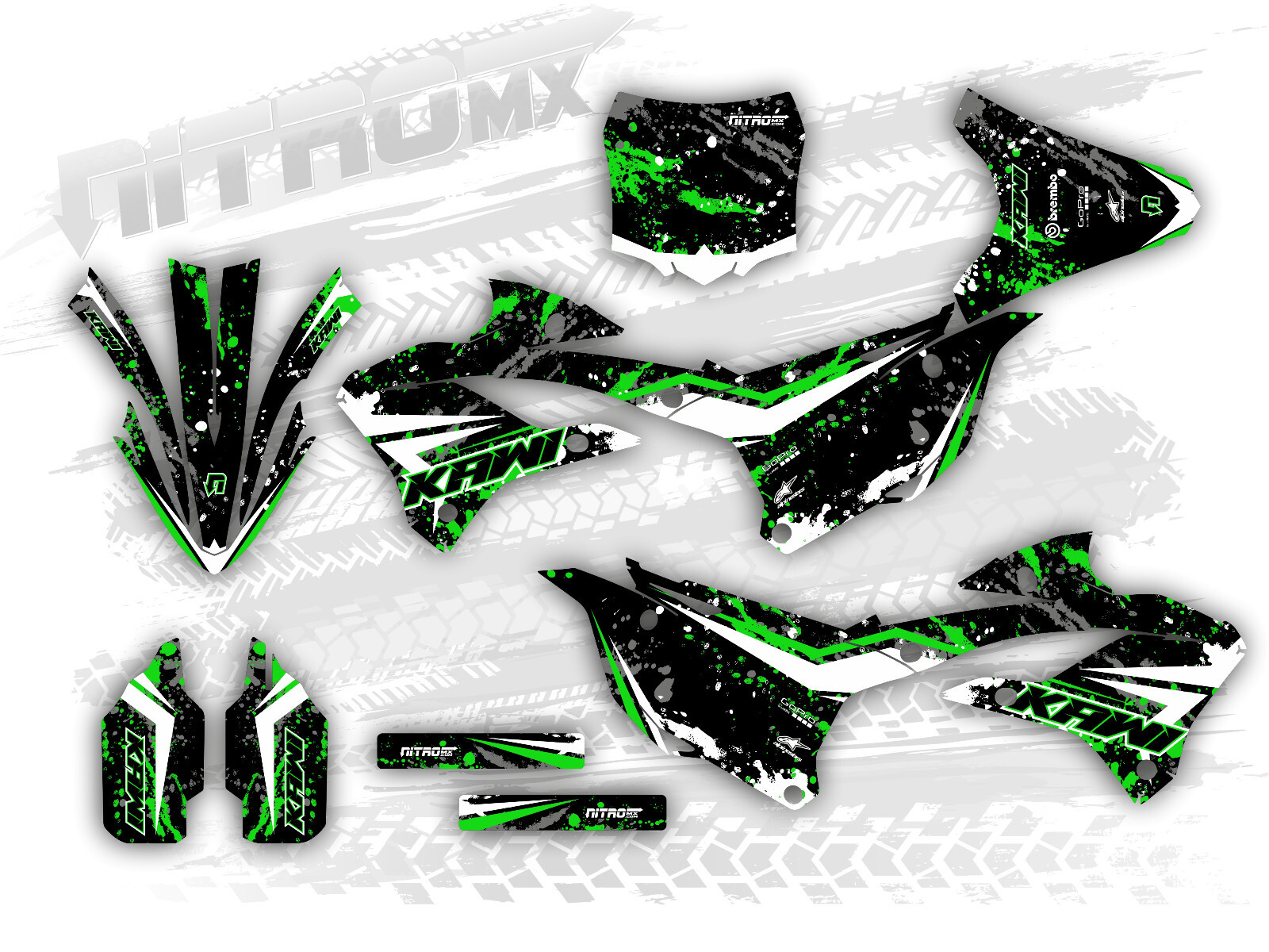 Graphics Kit fits Kawasaki KX 85 112 KX85 KX112 2022 2023 2024 Decals ...
