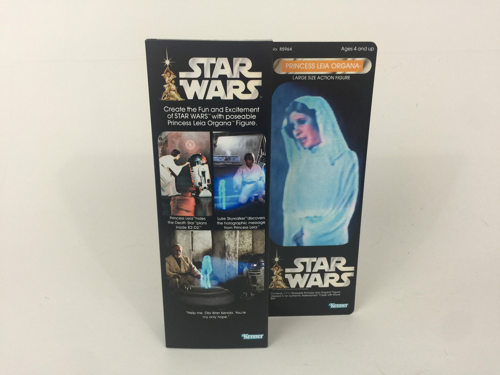 brand new custom 12" princess leia holographic box + inserts hologram ...