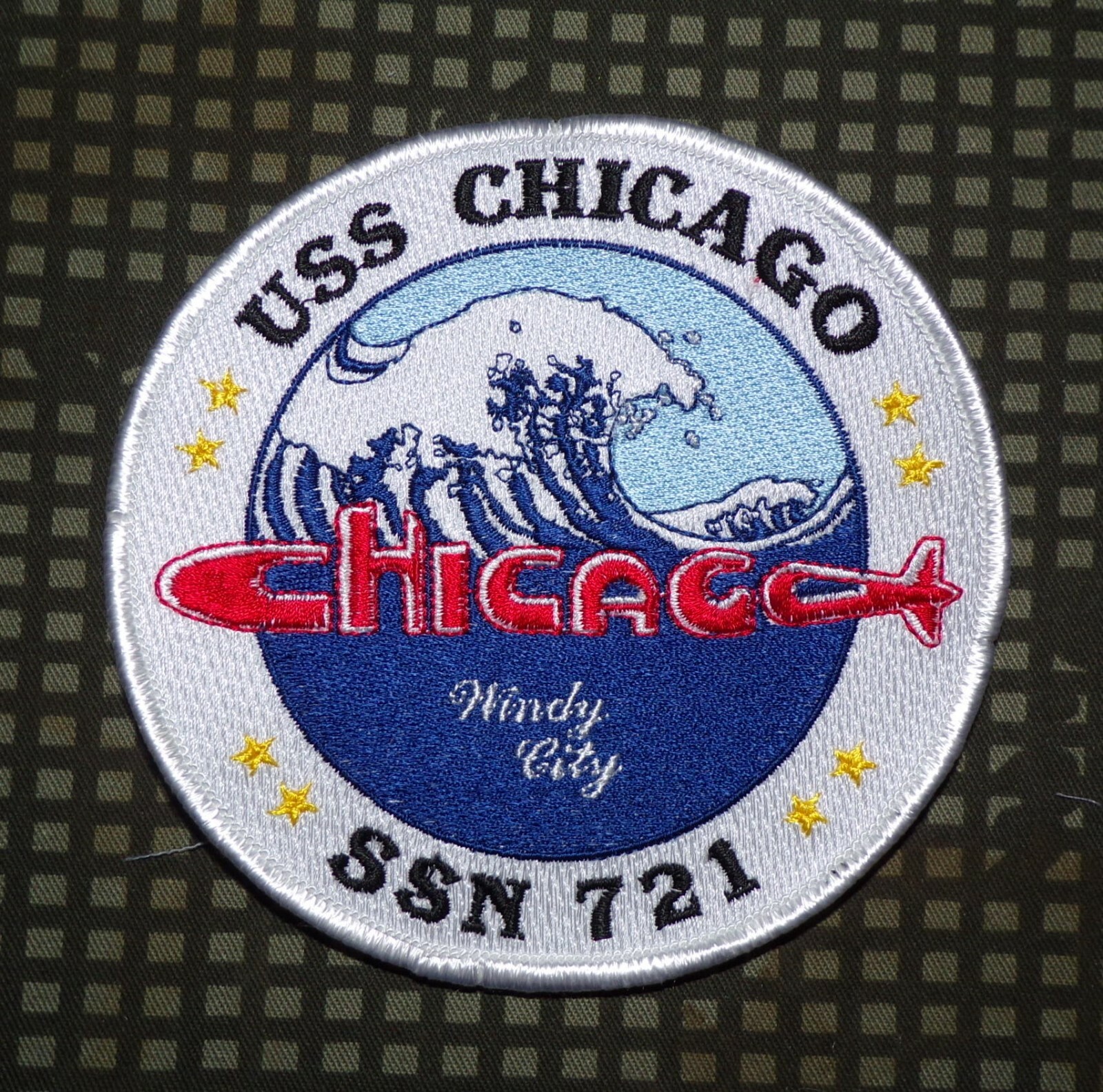 US Navy USS Chicago SSN 721 Submarine Embroidered Full Color Patch | eBay