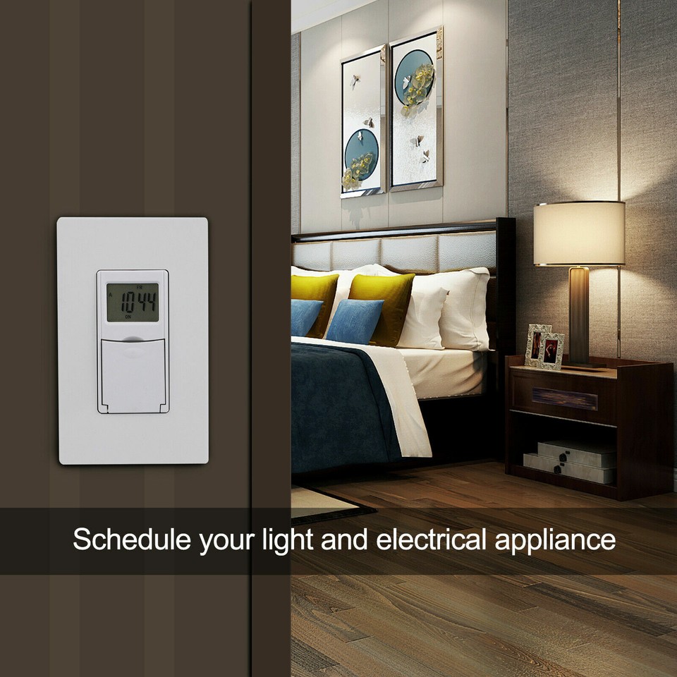 DEWENWILS Indoor in Wall Light timer Switch 7Day Digital Timer Switch ...