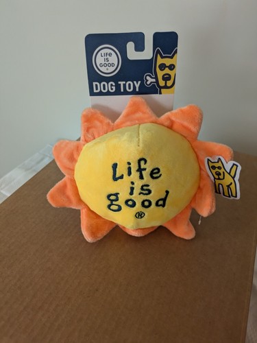NWT Life Is Good Sunshine Squeaky Dog Toy | eBay