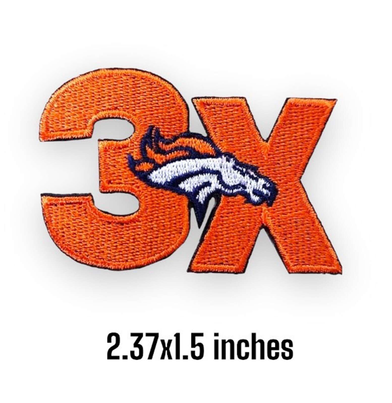 2PCS Denver Broncos Small 3x Embroidery Iron On Patch | eBay