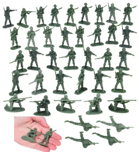 Classic US Army Men (36 Pieces) 2". Plastic. Green Toy Soldiers. Free ...