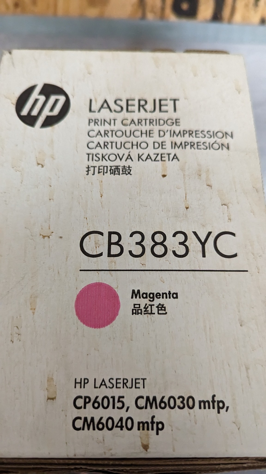 Genuine HP CB383YC Magenta Toner for Color LaserJet CP6015 CM6030 ...