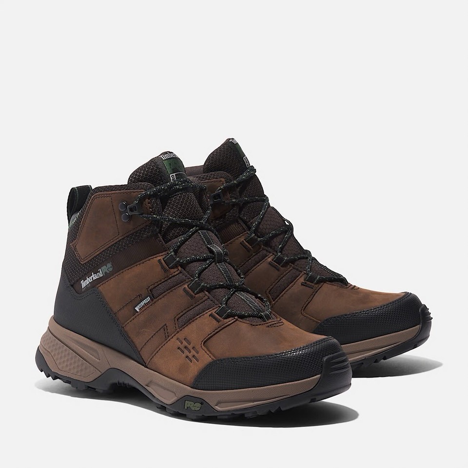 Men's Timberland PRO Switchback LT Waterproof Boots BROWN GREEN SOFT ...