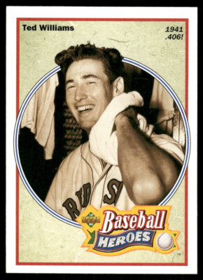 1992 Upper Deck - Baseball Heroes Ted Williams 1941 .406 #29 Ted ...