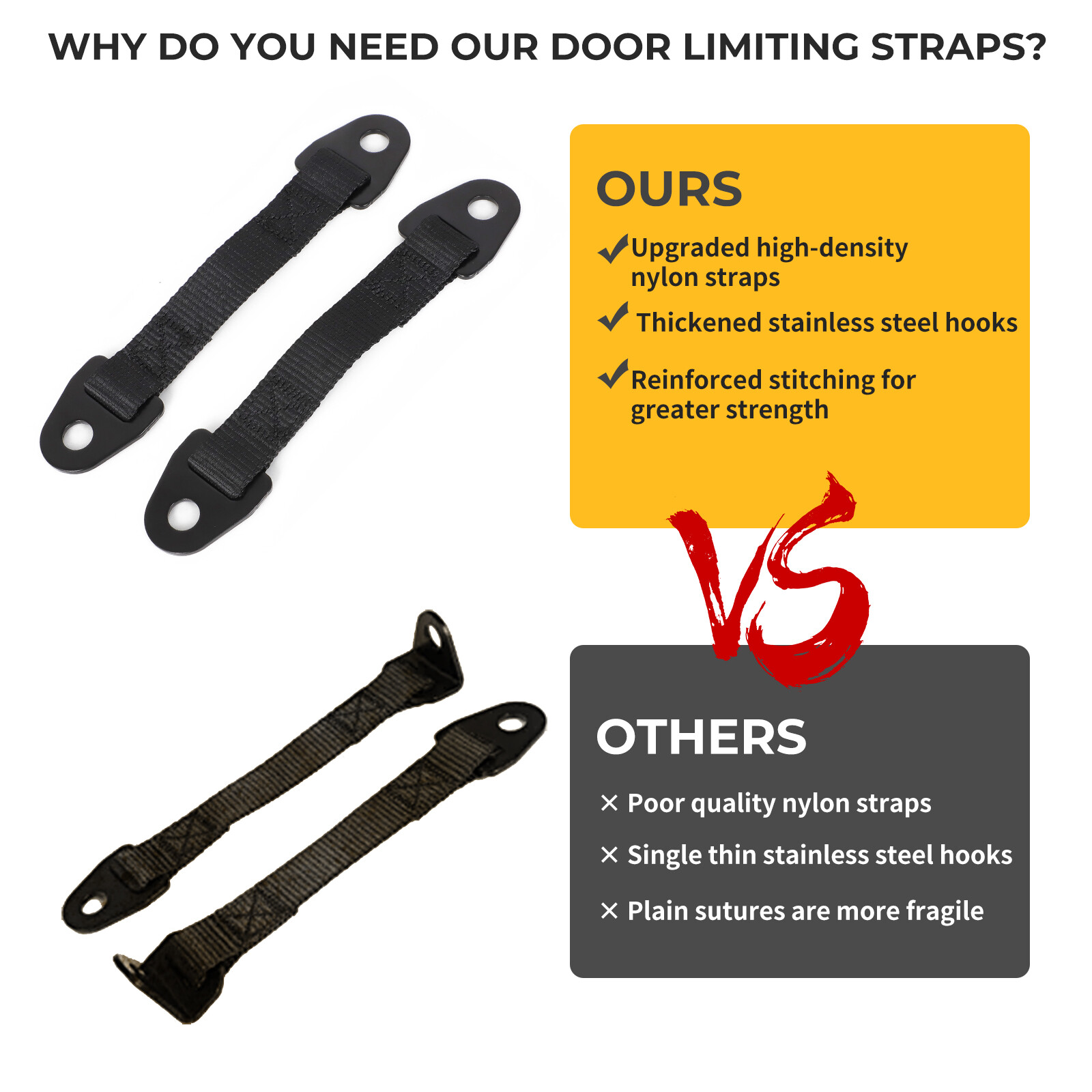 Door Tether Open Limiter Straps Kit For Honda Pioneer 1000 SXS1000 2016 ...