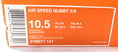 2008 Nike Air Speed Nubby 5/8 Turf Shoes Men's 10.5 White Navy #318977 ...