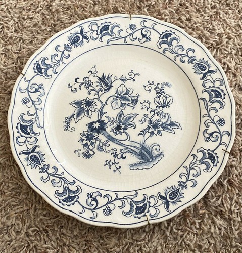 Double Phoenix Ironstone 10" Plate Blue Ming Tree Japan- with Wire Wall ...