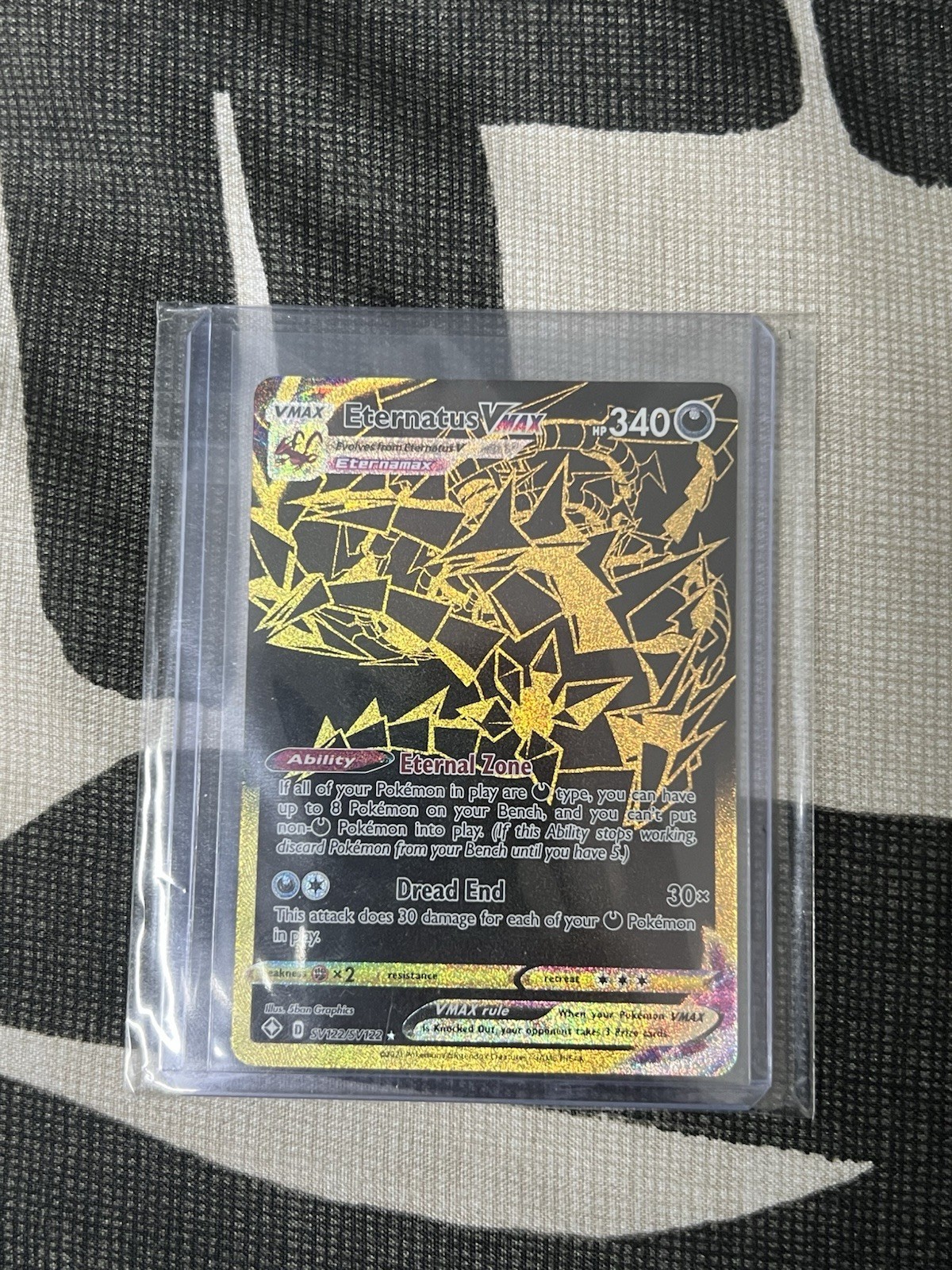 Pokemon Card Eternatus VMAX SV122/SV122 Shining Fates Gold Full Art NM ...