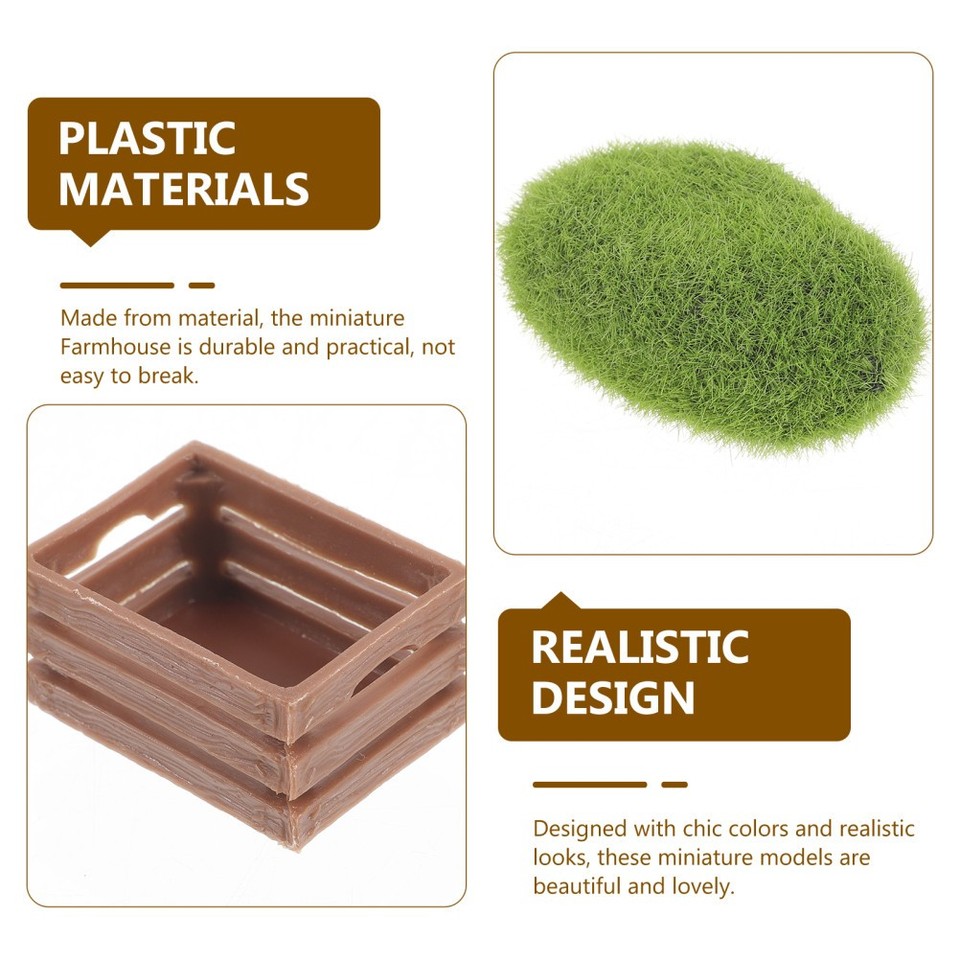 Mini House Farm Supply Miniature Farmhouse Decor Dollhouse Equipment ...