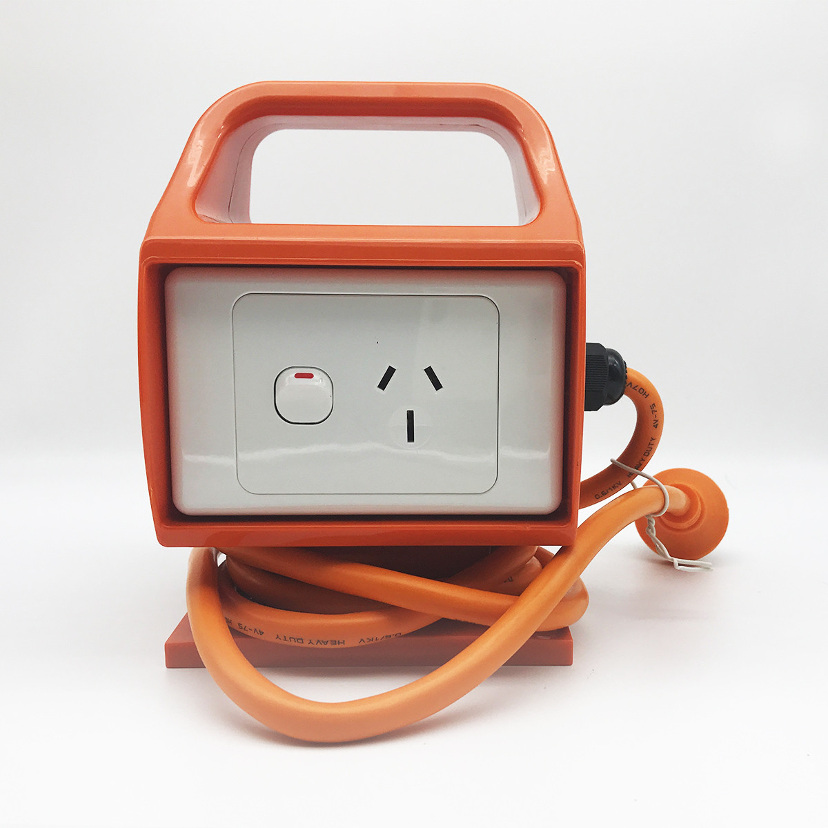 RCD Portable 15A Temporary 2x Single 3 Pin Power Point Outlet Socket ...