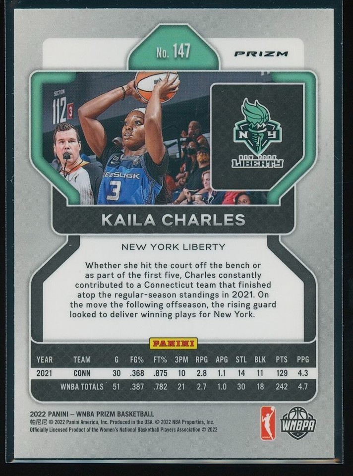 Kaila Charles 2022 Panini Prizm WNBA White Sparkle #147 | eBay