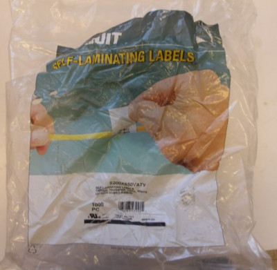 PANDUIT P/N: S200X650VATY SELF LAMINATING LABELS THERMAL TRANSFER WHITE ...