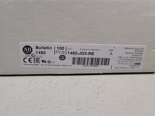 100 NEW ALLEN BRADLEY RED TERMINAL BLOCKS 1492-JD3-RE | eBay