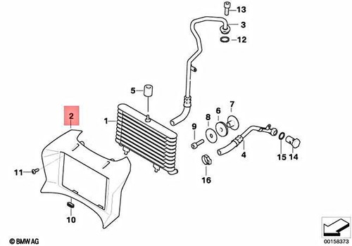 New BMW Genuine K27 0398 Air Duct Oil Cooler 17217696369 | eBay
