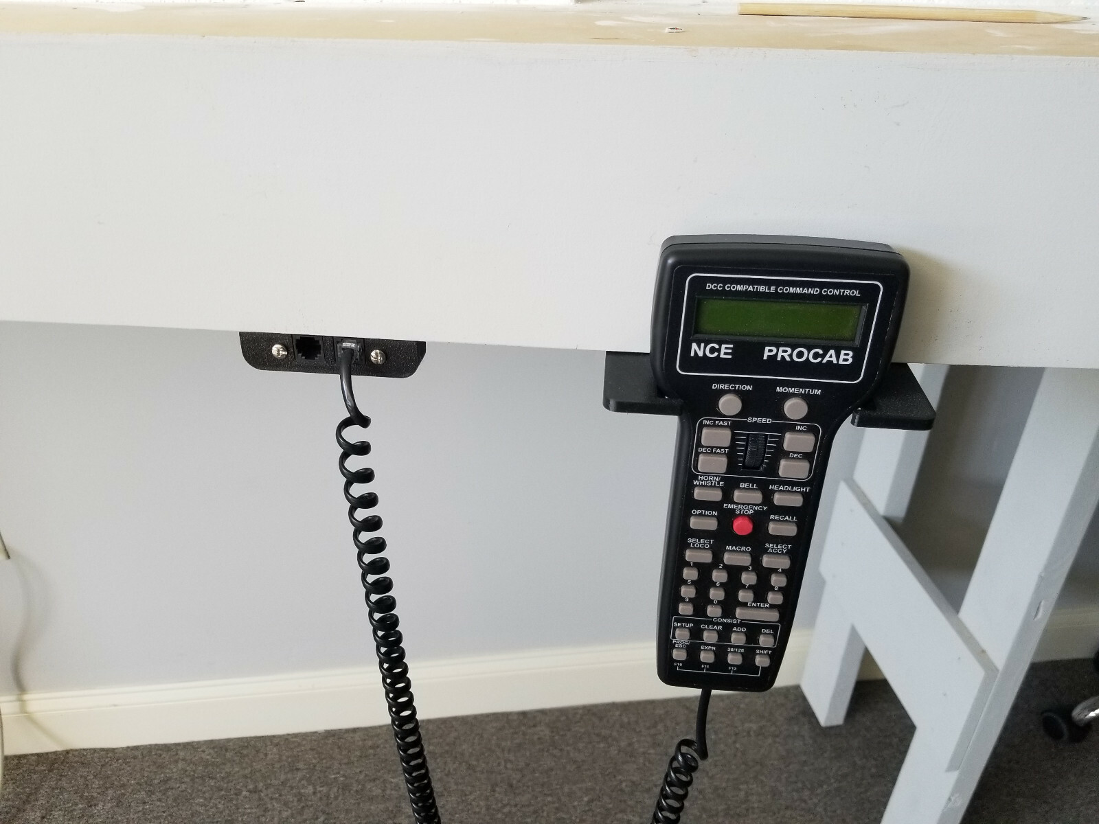 NCE Throttle Holder - Pro Cab or Power Cab - Edge Mount - 360 Degree ...