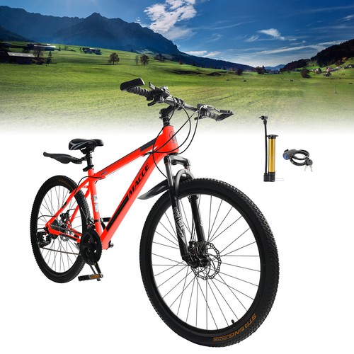 26" wheels 27 speed double disc brake mountain bike MTB for adults RedU ...