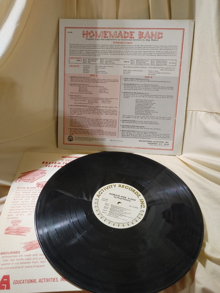 Homemade Band - Hap Palmer LP Gatefold 1973 Educationl Activities inc ...