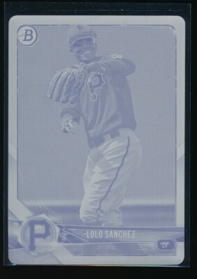 LOLO SANCHEZ 2018 Bowman Draft YELLOW PRINTING PLATE #1/1 Pirates ...