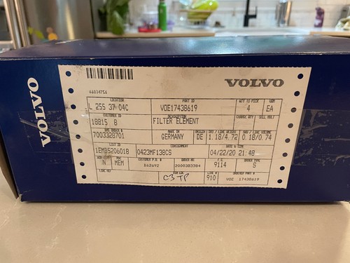 Genuine OEM Volvo Hydraulic Filter 17438619 for sale online | eBay