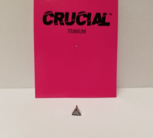 Crucial Silver Tone Titanium 3mm Triangle Clear CZ Pin (18g/16g) | eBay