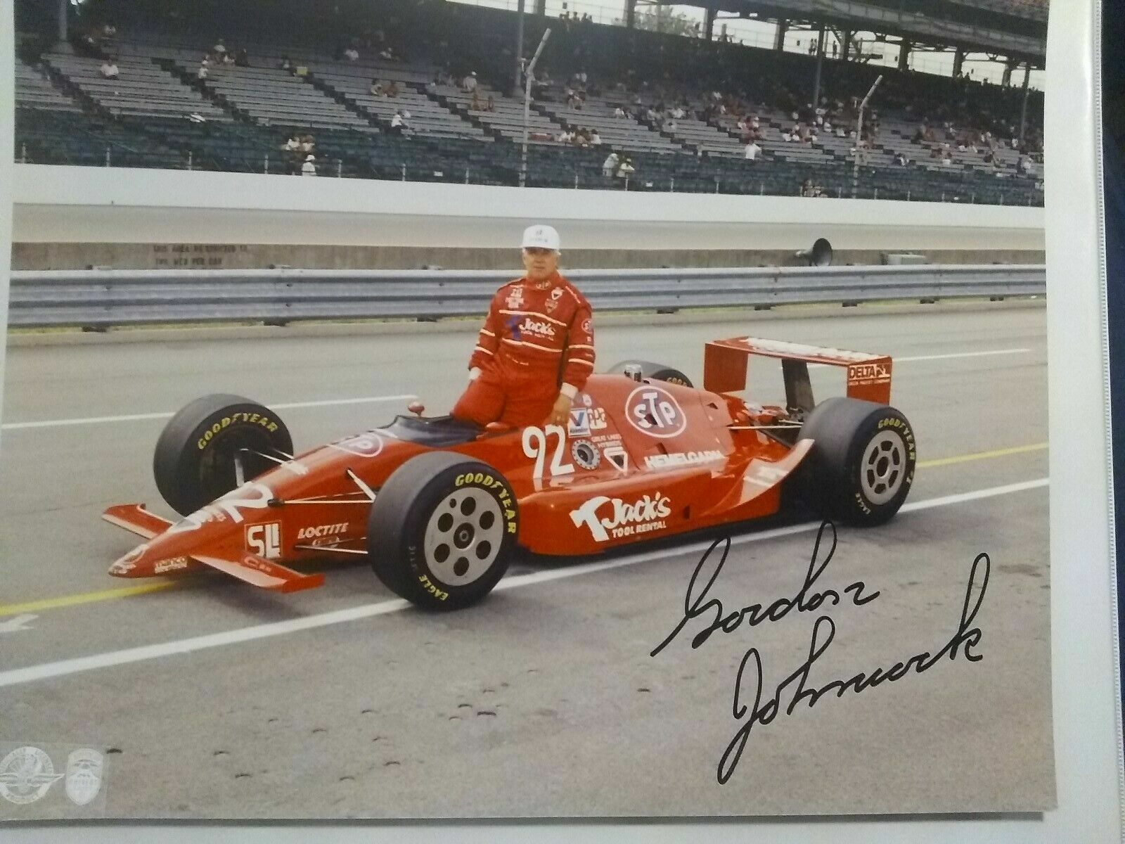 Gordon Johncock Indy Driver Great Signed 8x10 Photo 2X Indianapolis 500 ...