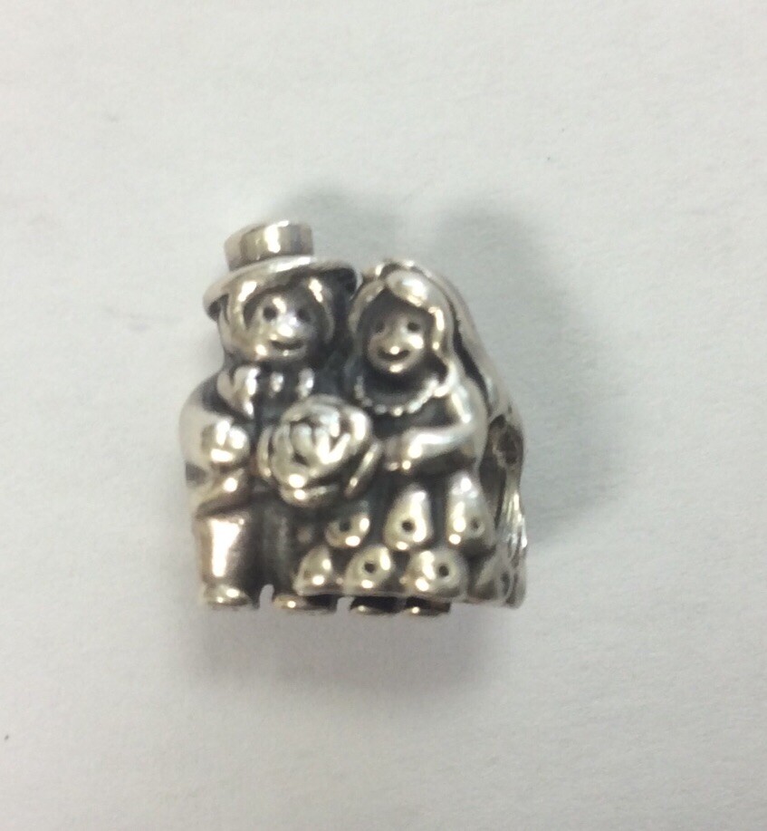 Genuine Pandora Retired Married Couple Wedding Charm - Gem
