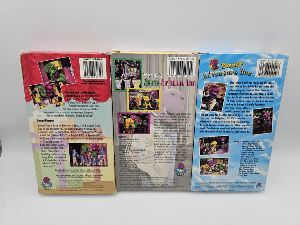 VTG Vintage BARNEY CLASSIC COLLECTION BARNEY'S 1990s VHS LOT OF 3 | eBay