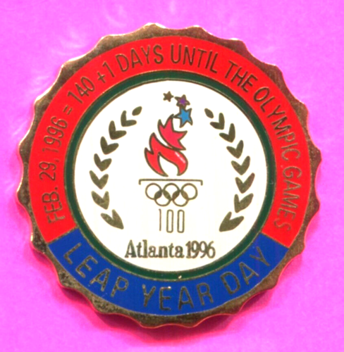 1996 OLYMPIA PIN LEAP YEAR PIN 29. FEBRUAR 1996 140+1 DAYS PIN LE 10. ...